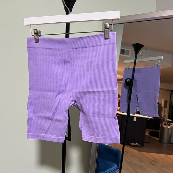 Anwnd | Shorts | Anwnd Lounge Rib Knit Biker Shorts Purple Ml | Poshmark